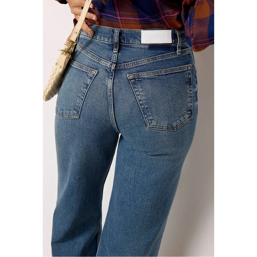 Re/Done | Jeans | Redone High Rise Wide Leg Crop Jeans Crafted Indigo ...